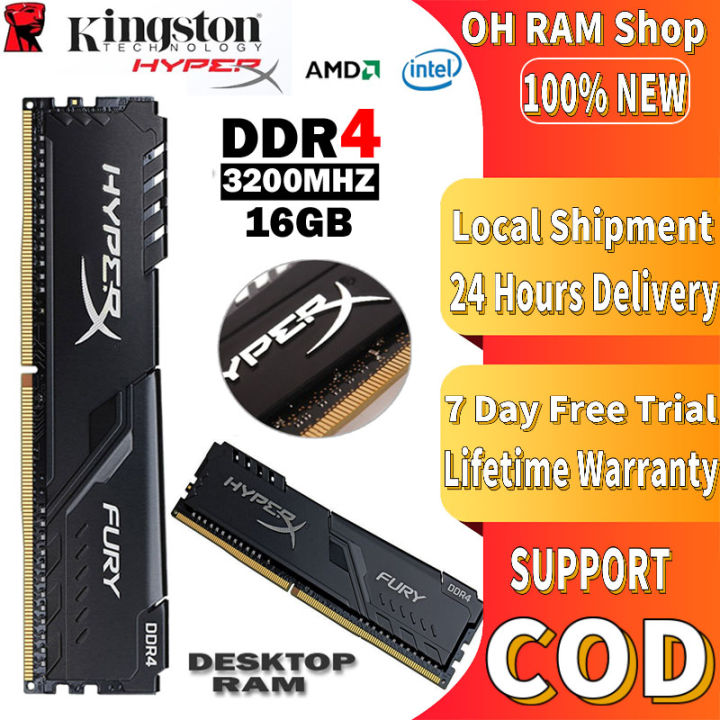 Kingston Hyperx Fury Ddr4 Desktop Memory 4gb 8gb 16gb 2133mhz 2400mhz