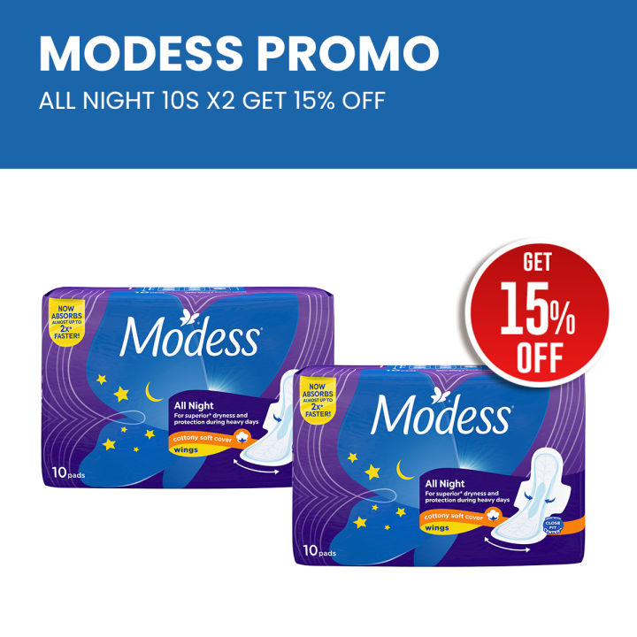 MODESS All Night 10s x2 | Lazada PH