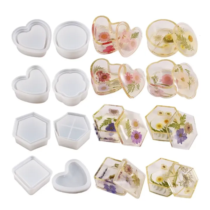 Silicone Mold Storage Box Epoxy Resin Mould DIY Casting Tool for Making ...
