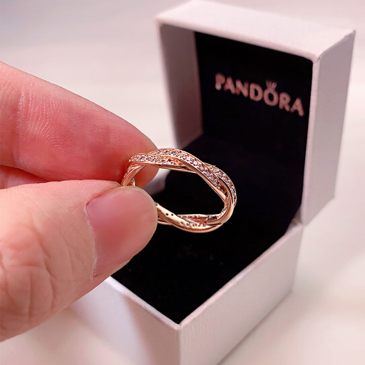 PANDORAˉ ring female Pandoraˉ wheel of fortune rose gold classic ring ...