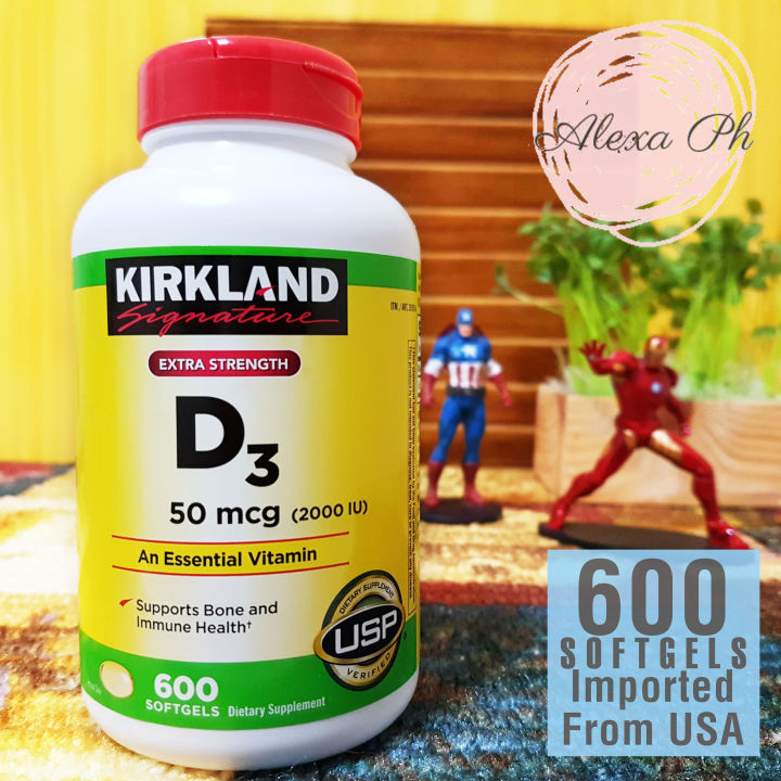 (EXPIRATION AUGUST 2026) Kirkland Signature, Extra Strength Vitamin D3 ...