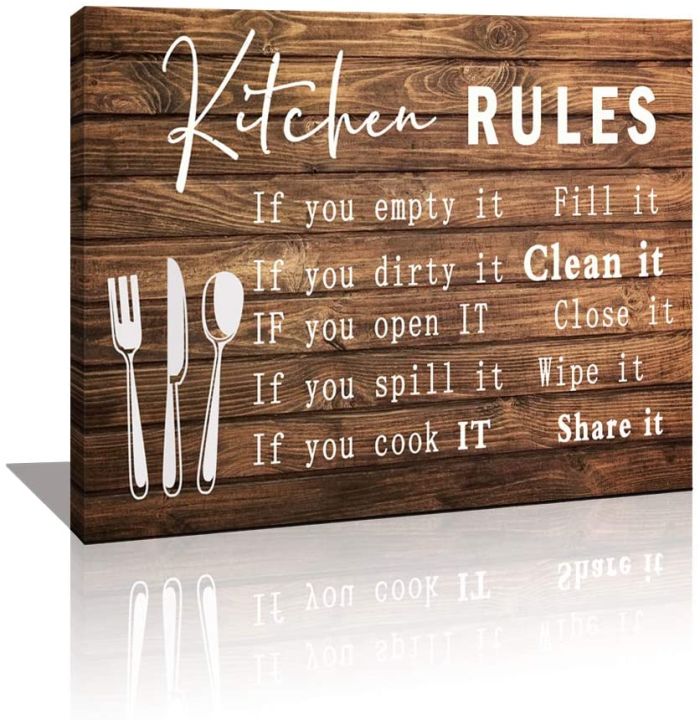 Kitchen Inspirational Quote Canvas Painting Prints Wall Art Framed ...