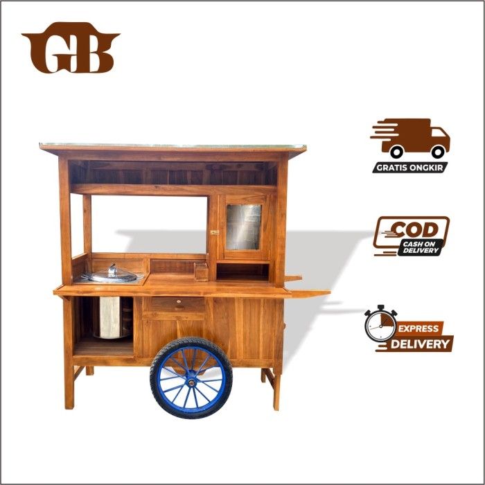 Gerobak bakso / Rombong bakso / gerobak bakso dorong terbaru | Lazada ...