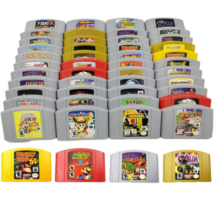 N64 Cartridge Game Cards Mario Kart Super Smash Bros Legend of Zelda ...