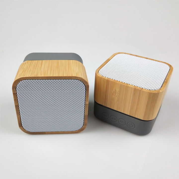Mini A15 Bluetooth speaker, wood grain wireless portable card insertion ...