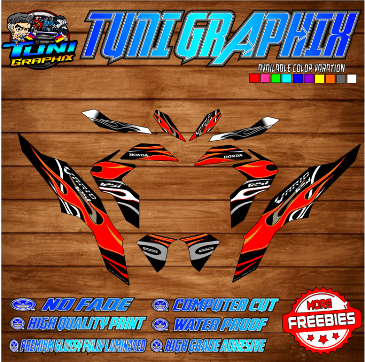 CLICK 125 V3 DECALS ( VARIO FIRE SPECIAL ) with freebies | Lazada PH