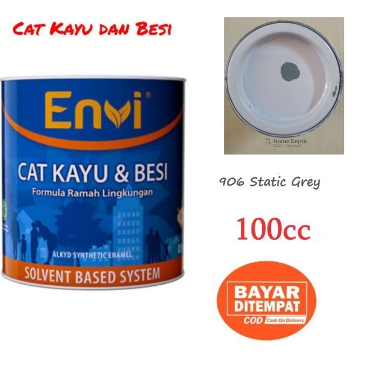 ENVI Cat Kayu dan Besi 0,1L 906 Static Grey Abu-abu 100cc | Lazada ...