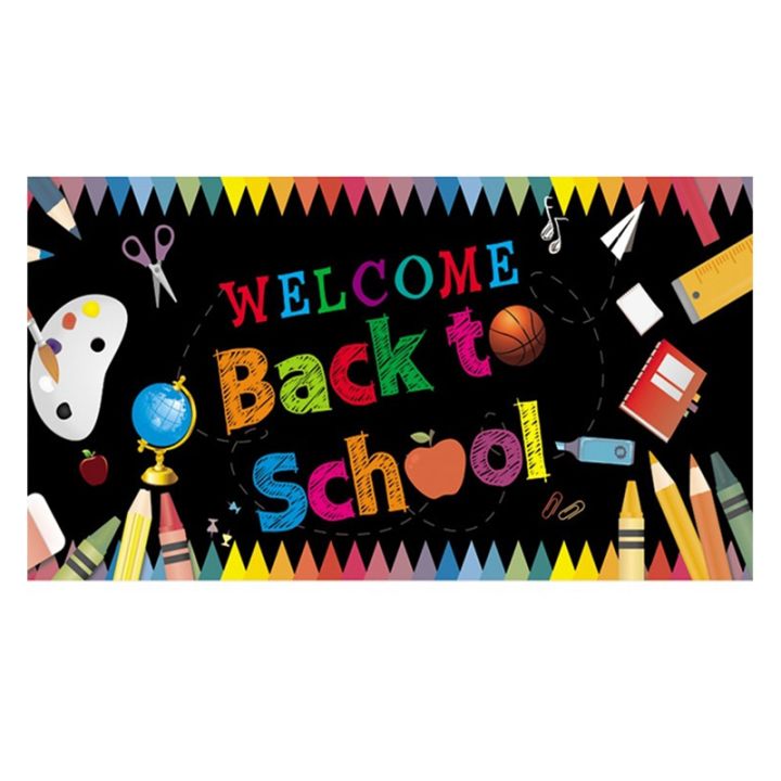 Welcome Back to School Banner, First Day of School Backdrop Banner ...