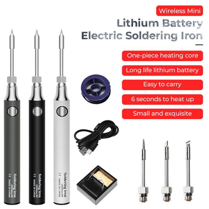 【Free Ship】 Cordless Soldering Iron Kit USB Rechargeable 330°C-450°C ...