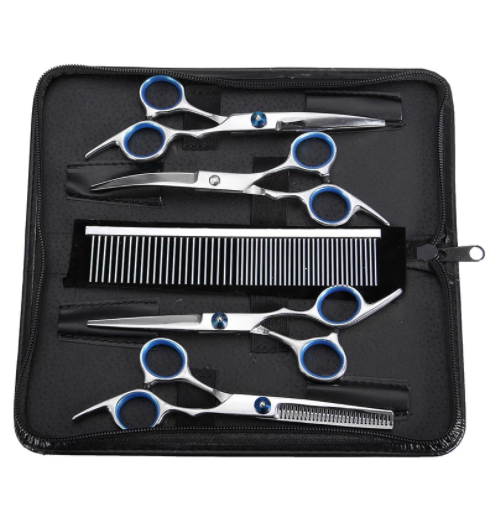 Pet Gromming Scissors Pet Shearing Scissors Dog Cat Hair Cutting Barber ...
