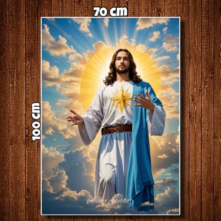Lukisan Poster Cetak jesus kristus new produk big jumbo / yesus kristus ...