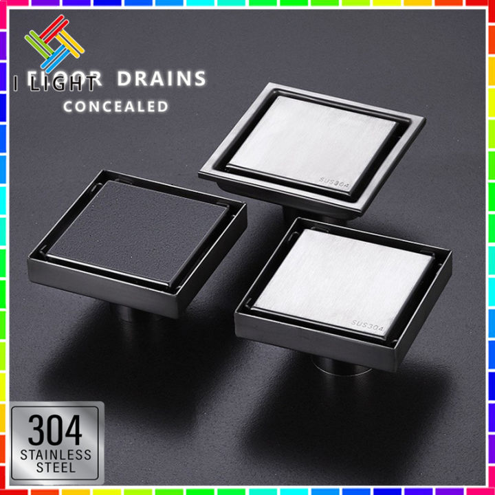 （Fast delivery）Hidden and beautiful floor drains 304 stainless steel ...