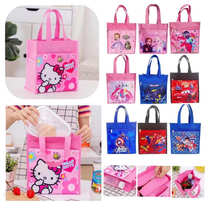 cute multipurpose cartoon character lunch bag waterproof canvas ...