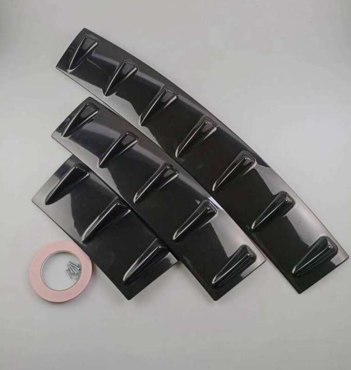 Universal Car Modification Spoiler Shark Fin Rear Bumper Underbody ...