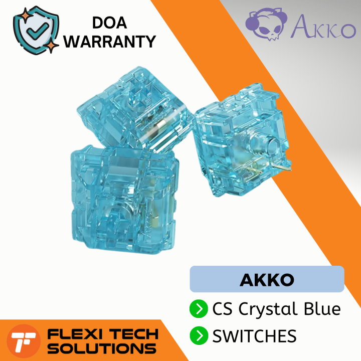 Flexi Tech AKKO CS Crystal Blue Linear Switches Keyboard Switch | Lazada