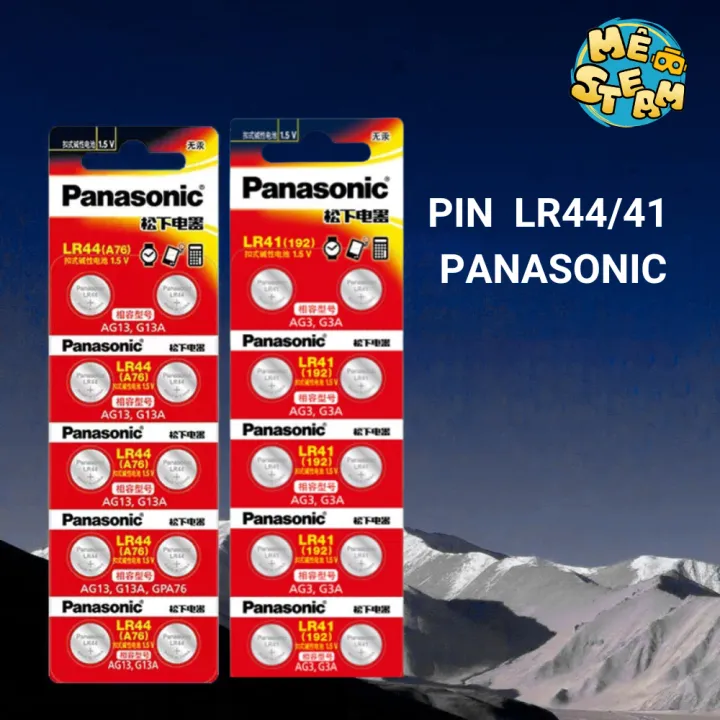 Pin LR44 A76 AG13 G13A Panasonic Alkaline chính hãng 1.5V vỉ 10 viên ...