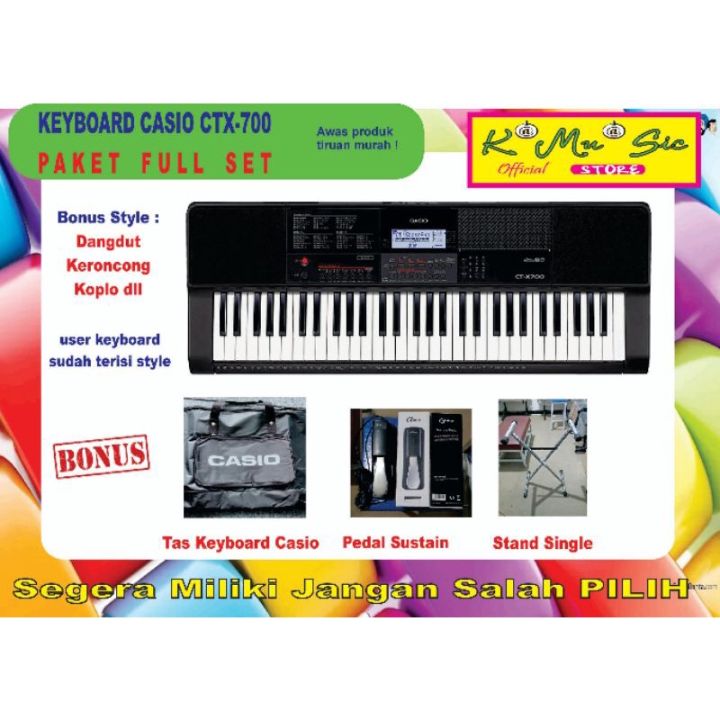 Casio keyboard CTX700 CTX-700 CT-X700 CTX 700 paketan atau non paket ...