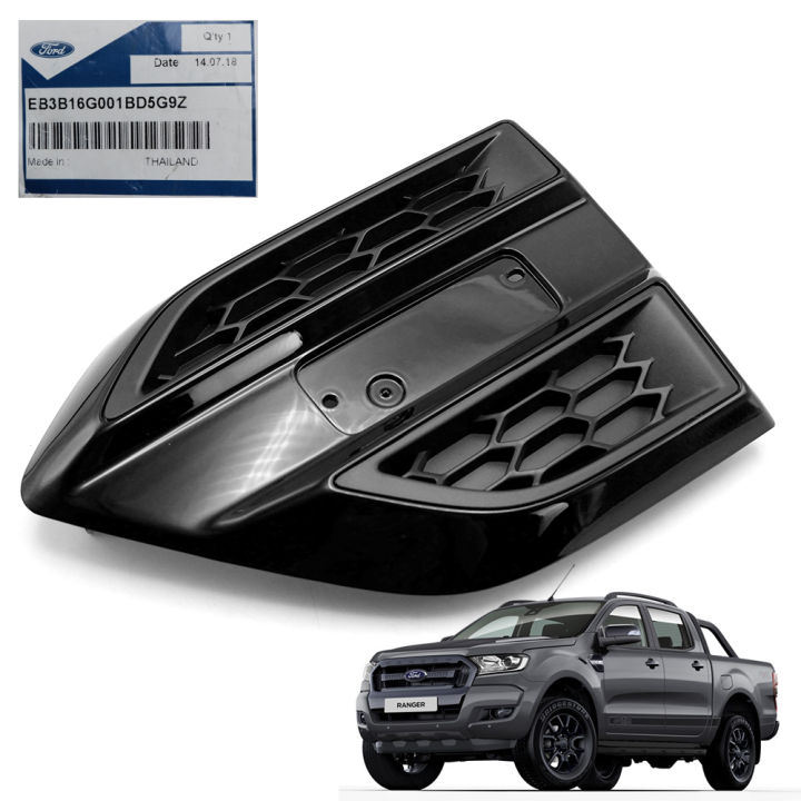 แก้มระบายข้าง ครอบแก้มข้างประตู ของแท้ สีดำเงา สำหรับ Ford Ranger ...