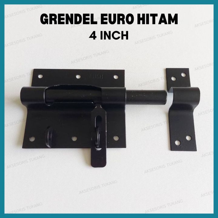 Grendel Pintu Overpal Hitam 4 Inch Gerendel Tempat Kunci Gembok Euro ...