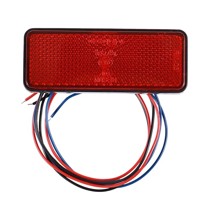 LED Reflector Red Rear Tail Brake Stop Marker Light Truck Trailer SUV ...