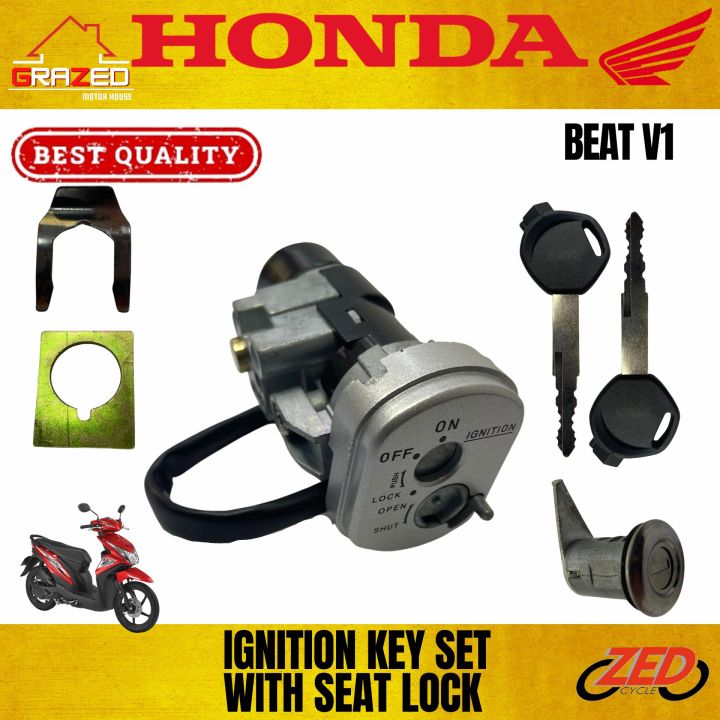 IGNITION KET SET with SEAT LOCK for Honda Beat V1 (Replacement) | Lazada PH