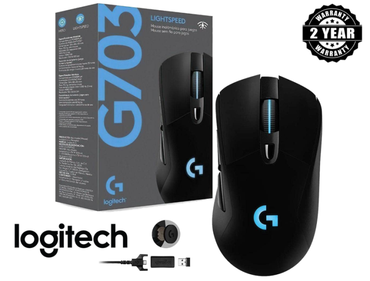 Logitech G703 HERO 25K LIGHTSPEED Wireless Gaming Mouse (HERO 25K ...