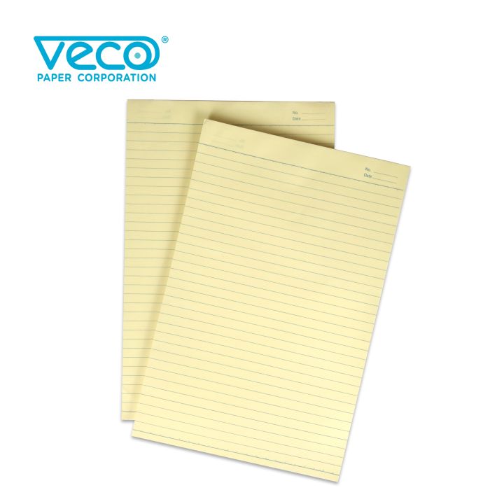 Veco Yellow Pad Paper 90's with plastic (Available size: 1whole, 1 ...
