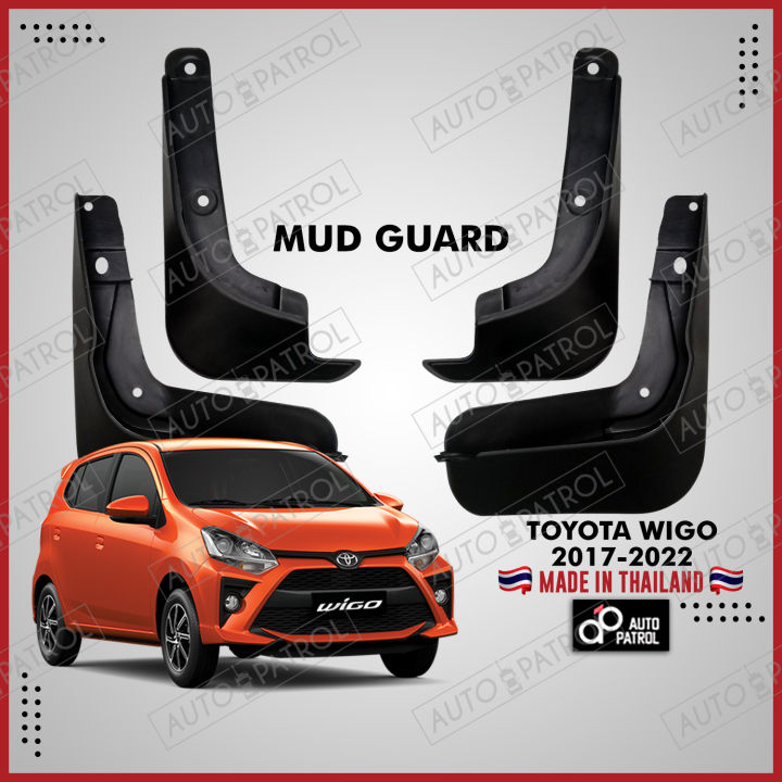 Toyota Wigo 2017-2022 Mud Guard Mud flap ( Mudguard ) ( Mudflap ) with ...
