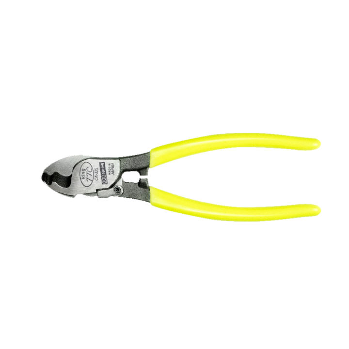 TSUNODA King TTC Spring Loaded Cutter 162mm Able to Cut Copper Core and IV Cable Cutting Pliers ...