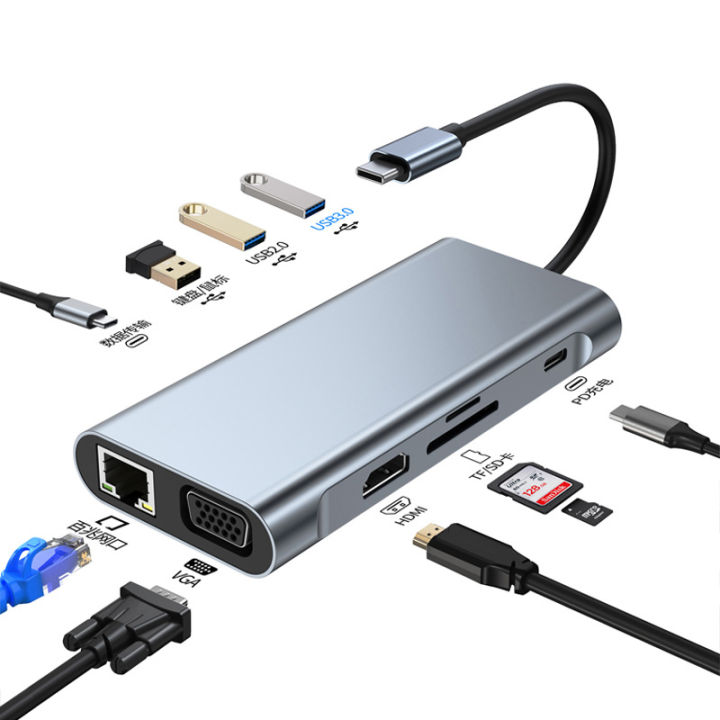 【Available】Multi Interface Expansion Dock Type C Hub 3.0 Usb Extender ...