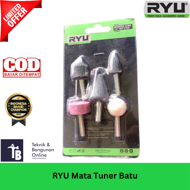 RYU Mata Tuner Batu / Mounted Stone 1/4 Inch Set 5 Pcs AC-DB219 ...