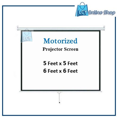 Motorized Electric Projection Screen 1:1 Ronald Jack Screen Matte White ...