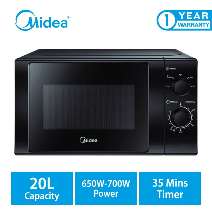 MIDEA MICROWAVE OVEN 20L BLACK COLOR MODEL: MM720CGE-BK | Lazada