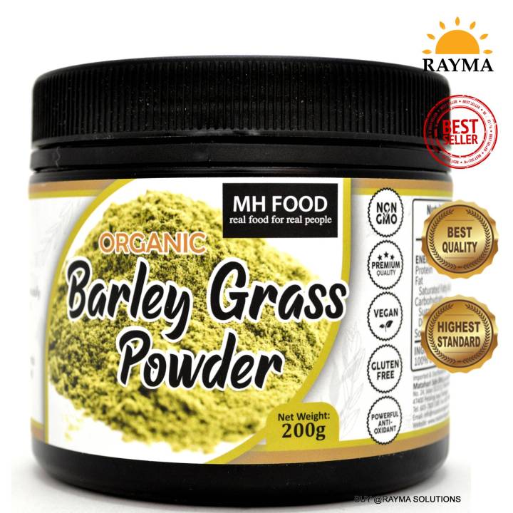 MH FOOD Premium Organic Barley Grass Powder, Non-GMO, Vegan, Gluten ...