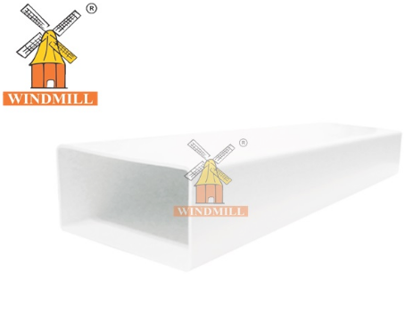 [1 pcs] 2Meter Hydroponic PVC Pipe uPVC Square Rectangular NFT Tube ...