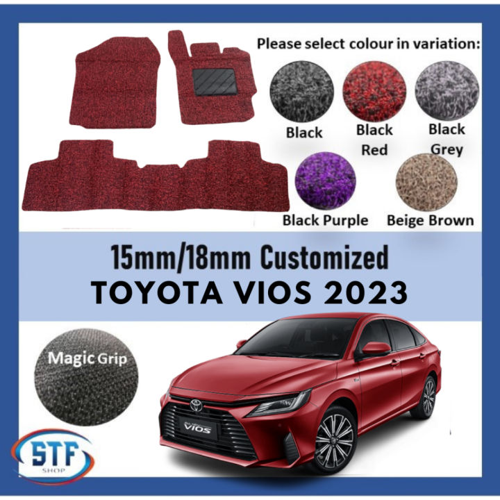 Toyota Vios 2023 D92A AC100 OEM PRECUT PVC CARPET Coilmat Karpet Magic ...