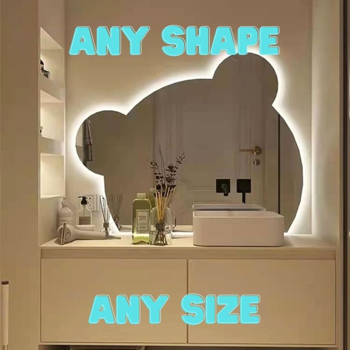 Furniture Direct-Custom Made LED Mirror-Any Shape Any Size | Lazada