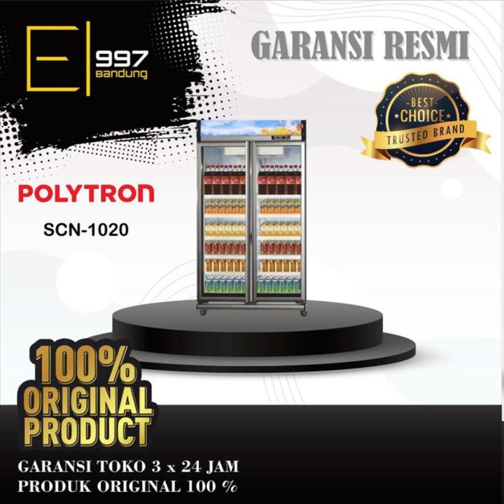 SHOWCASE POLYTRON SCN-1020 / SCN1020 , 2 PINTU DISPLAY COOLER 1000 L ...