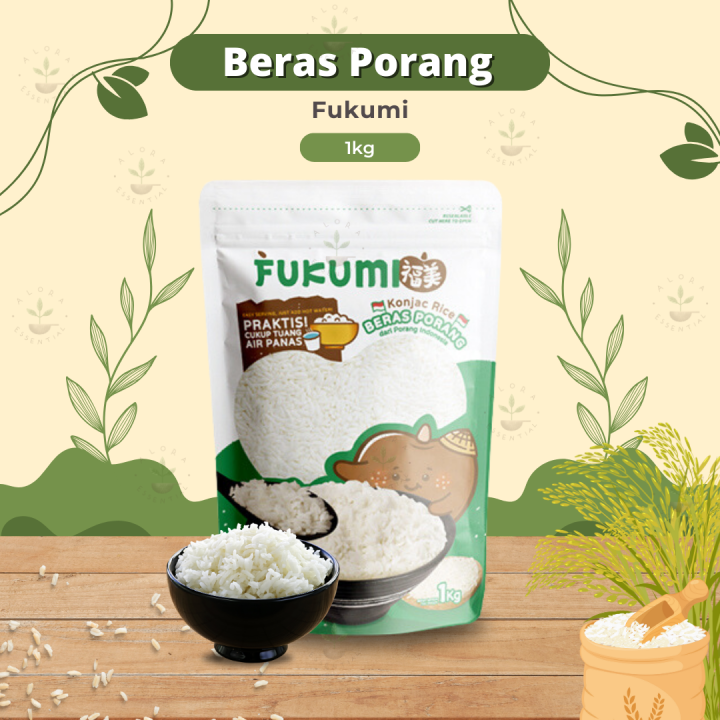 Fukumi Beras Porang 1 Kg Pouch Original - Beras FUKUMI - Beras Sehat ...