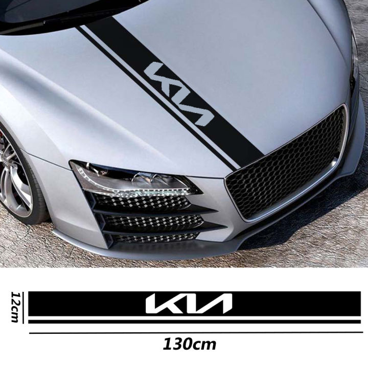 1Piece Auto Racing Stripes Body Side Decal Hood Stripe Decal Vinyl ...