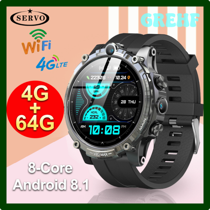 GREHF 2023 ใหม่เดิม 4G Smart Watch Men's App Android Dual Camera Full ...