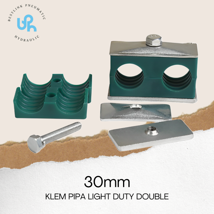 30MM KLEM PIPA HIDROLIK LIGHT DUTY DOUBLE MODEL STAUFF / CLAMP HYDRAULIC TUBING 30 MM | Lazada ...