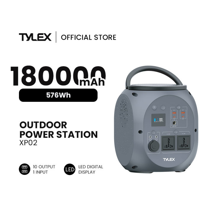 Tylex XP02 Portable Power Station 180000mAh 10 Outputs With Emergency ...