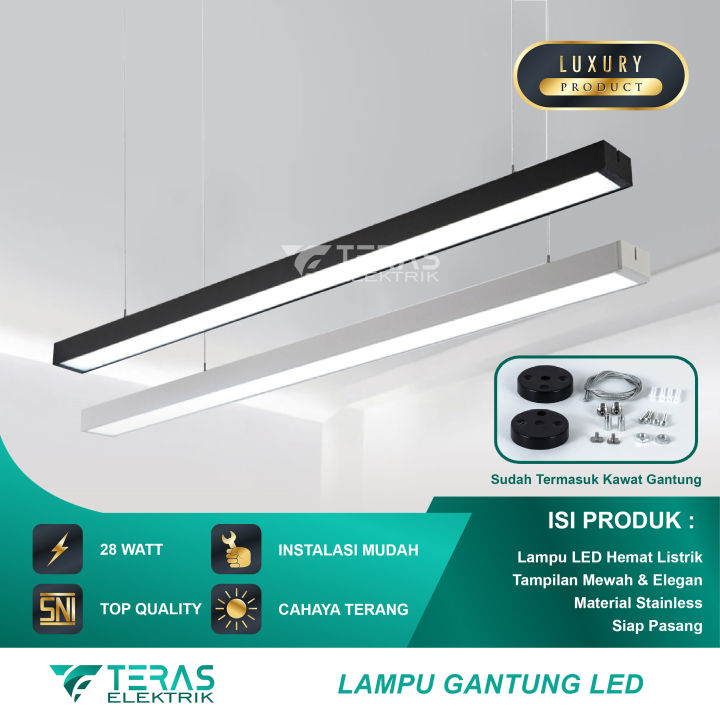 Lampu gantung led minimalis 28 watt Cahaya terang | Lazada Indonesia