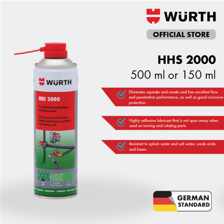 Wurth Premium Adhesive lubricant, HHS 2000 500ML | Lazada PH