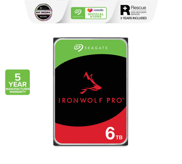 Seagate IronWolf PRO Enterprise NAS HDD 6TB 3.5-Inch Internal Hard ...