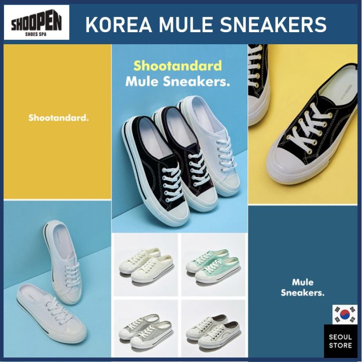 [SHOOPEN] ★KOREA SHOES SPA ND ★ MULE SNEAKERS SLIPPER | Lazada.co.th