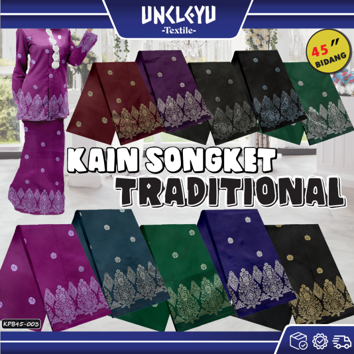 Kain Songket Traditional/Tenun Tabur/Kain Pasang Songket Bidang 45"/KS ...