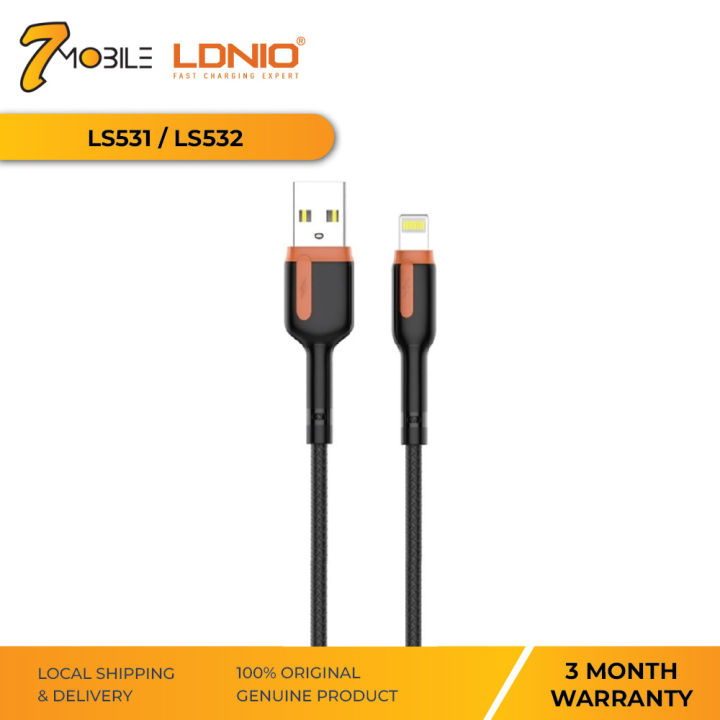LDNIO LS531 (1 Meter) / LS532 (2 Meter) Micro / Lightning / Type-C USB ...