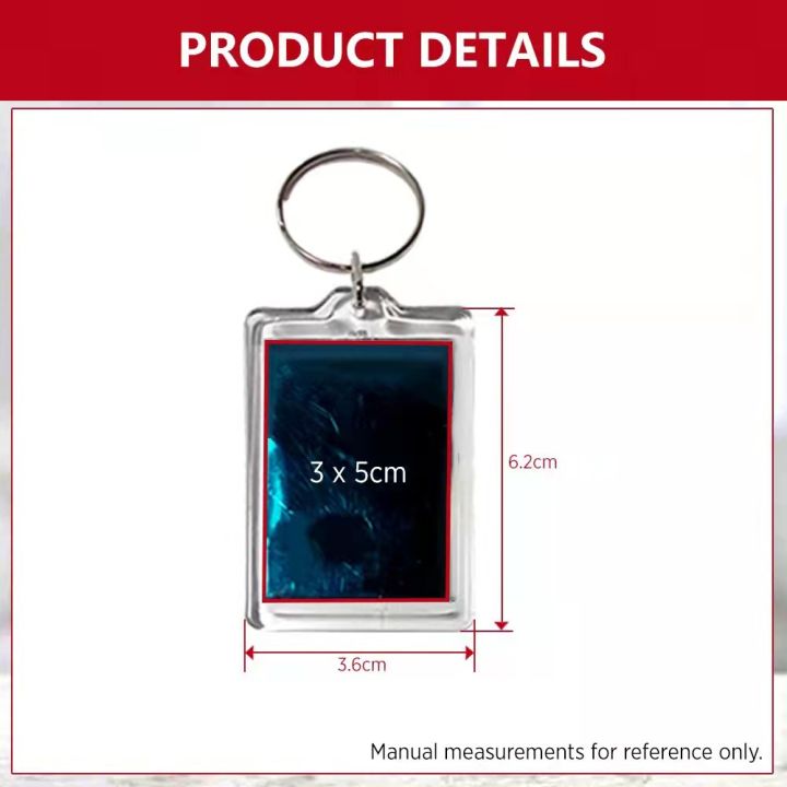 Acrylic Keychain Rectangle Size: 6.2cm x 3.6cm (100pcs/pack) Photo ...